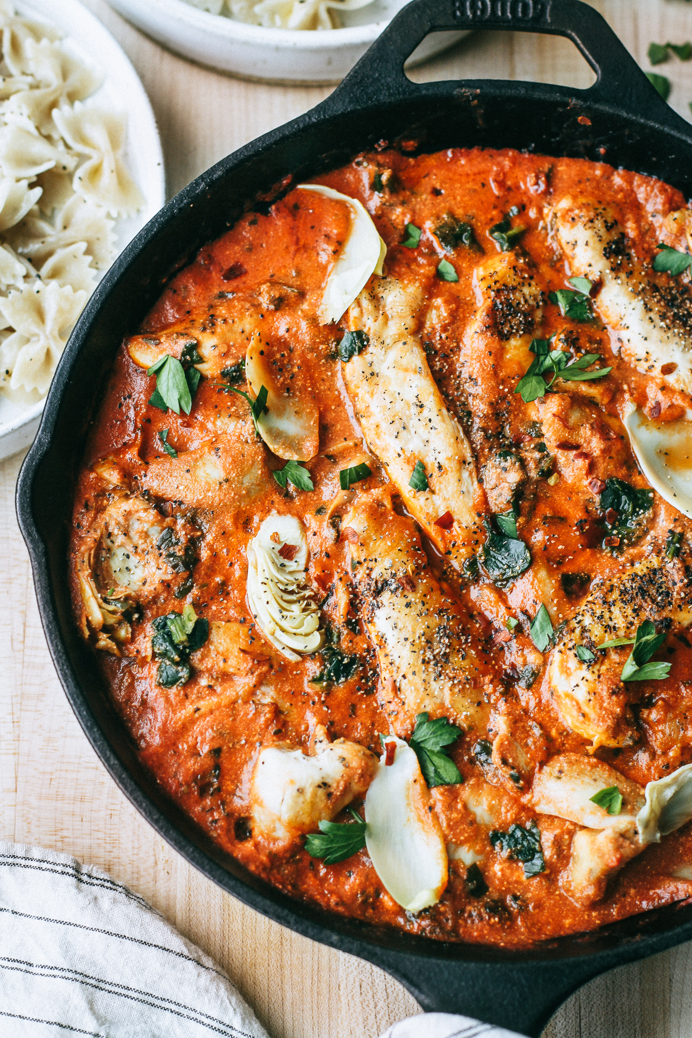 One-Pan Creamy Artichoke Chicken