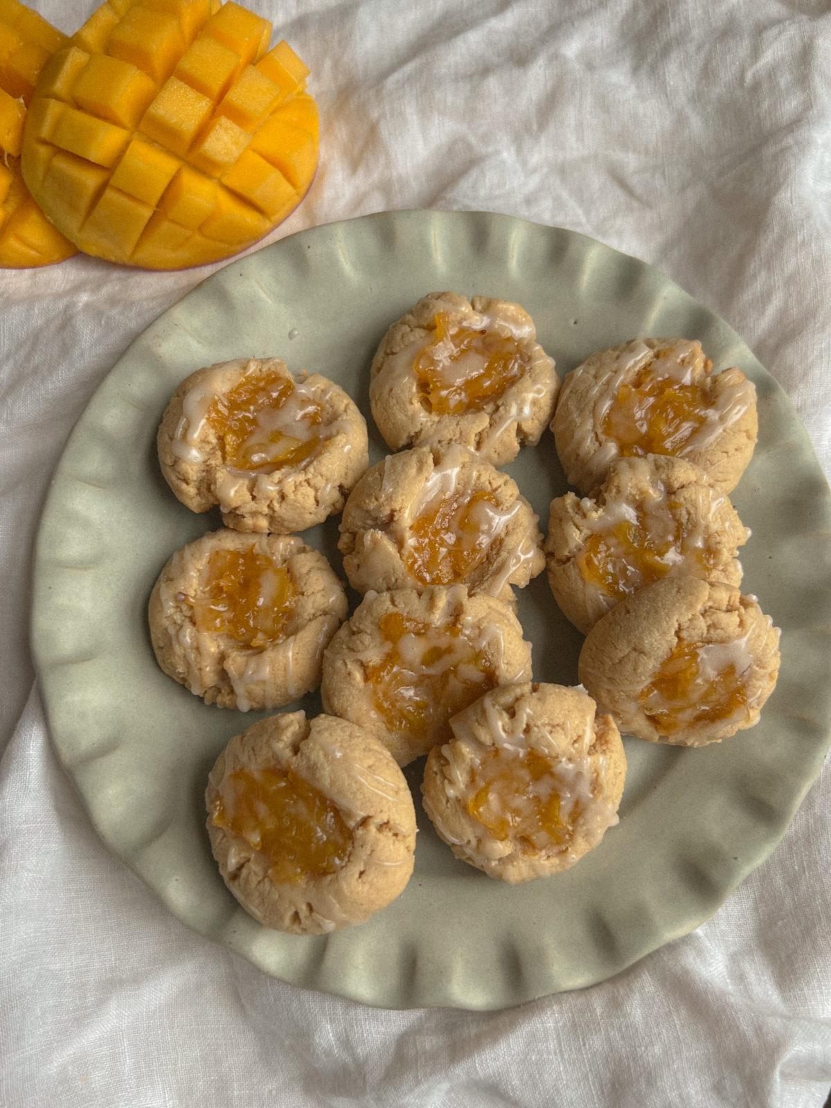 Gluten Free Mango Jam Thumbprint Cookies
