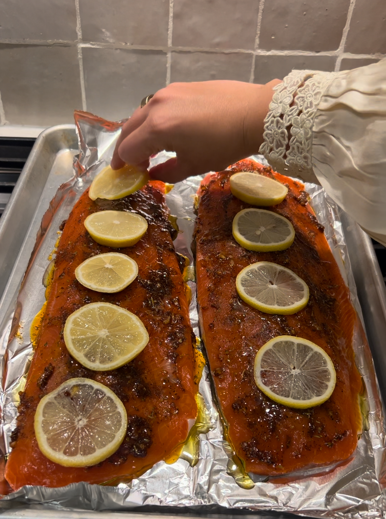 The Best Whole Baked Salmon Filet