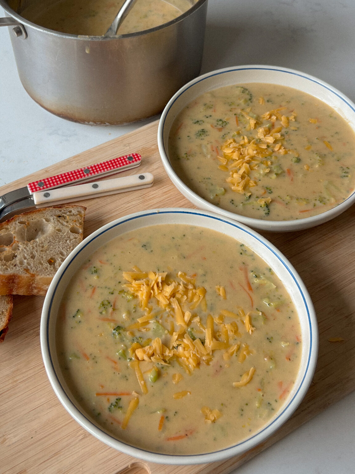 Lightened Up Broccoli Cheddar Soup Lightened Up Broccoli Cheddar Soup