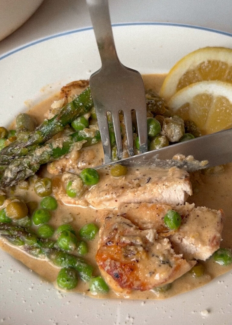 Lemon Spring Chicken and Asparagus Skillet Meal